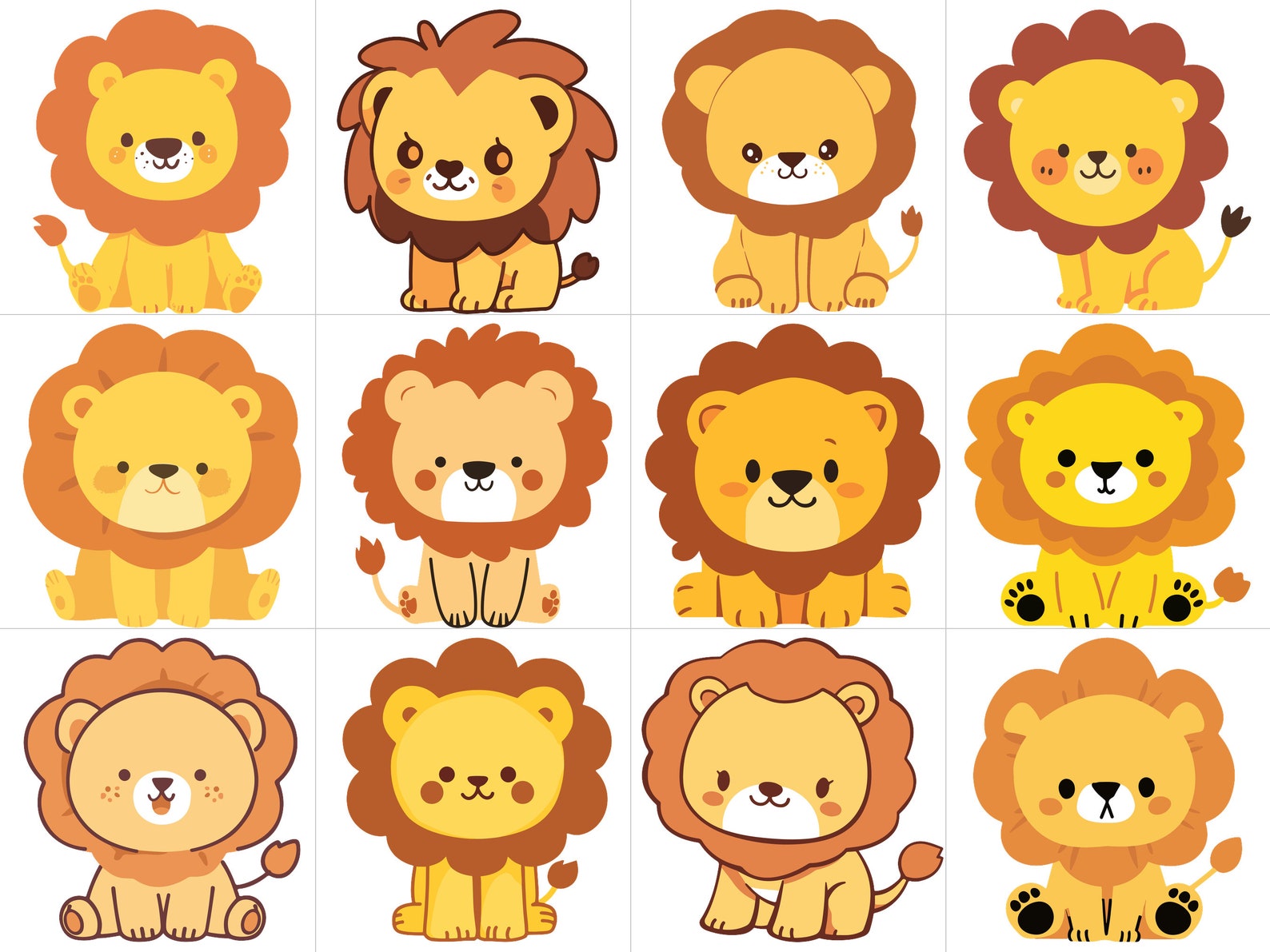 Lion SVG, Cute Lion SVG, Lion Cub SVG, Lion Eyes Svg, Chibi Lion Svg ...