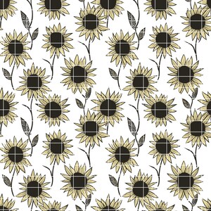 Sunflower Floral Pattern SVG Bundle, Seamless Pattern SVG, Flower ...
