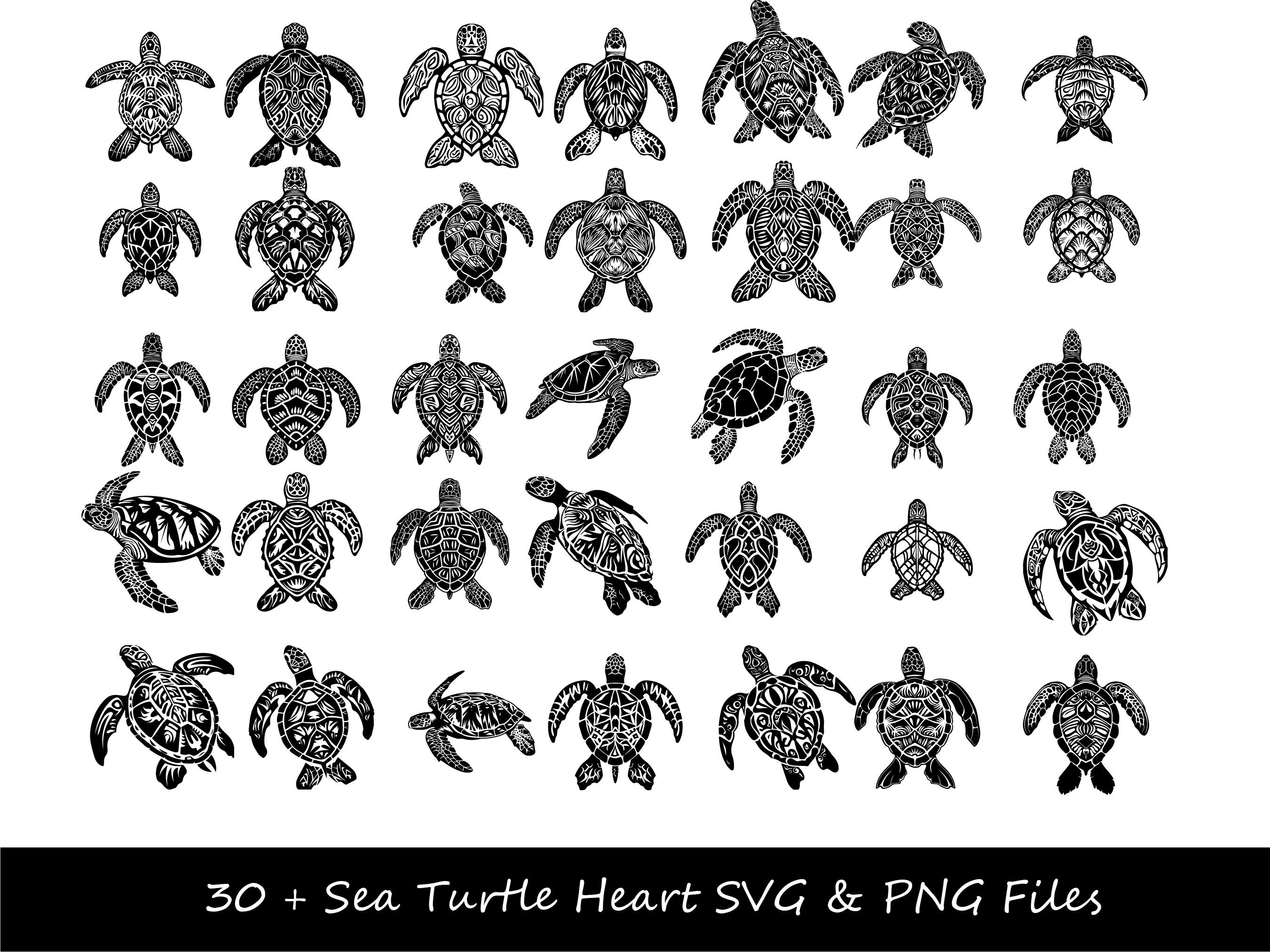 Sea Turtle SVG, Turtle SVG, Turtle Monogram SVG, Sea Turtle Clipart ...