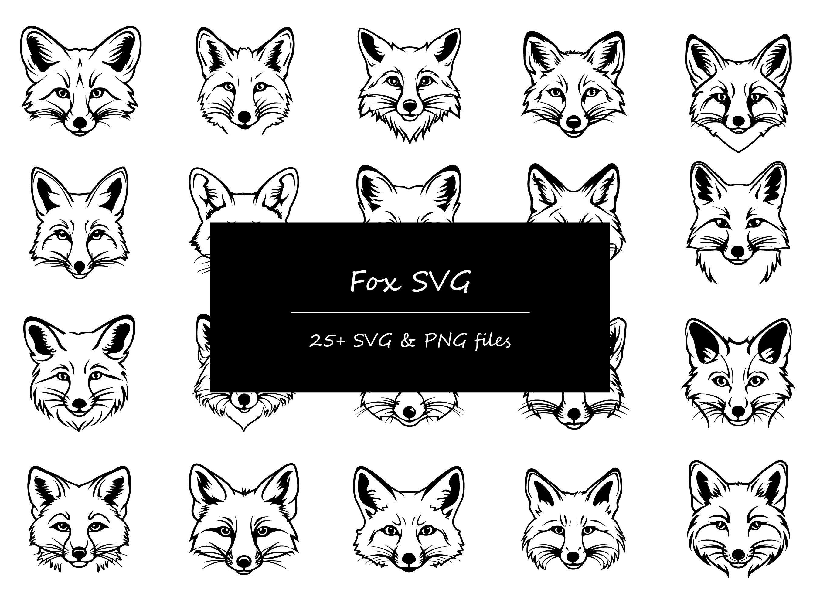 Fox SVG Bundle, Fox SVG, Fox Head SVG, Fox Face Svg, Fox Silhouette Svg ...