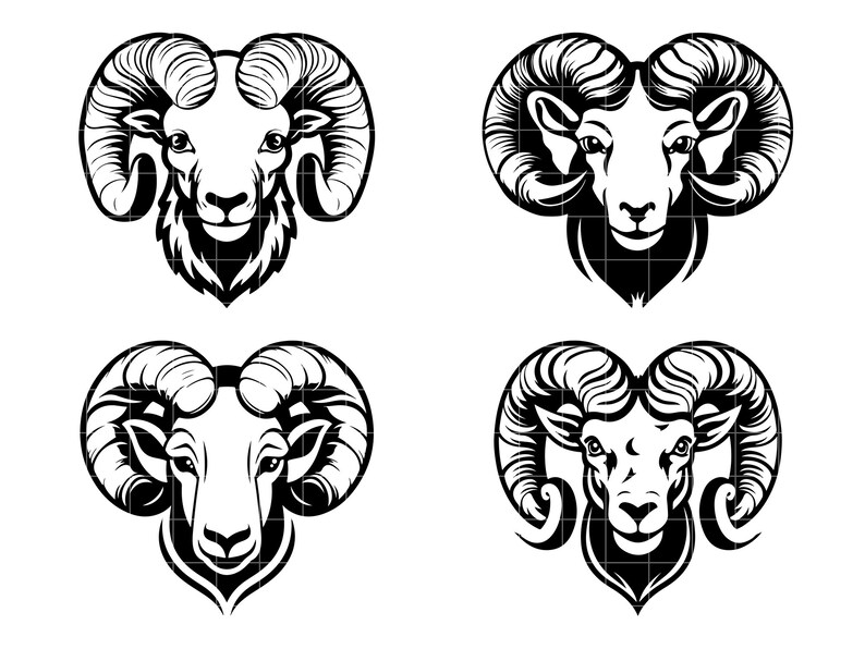 Ram Head SVG, Ram SVG, Ram Skull SVG, Horned Ram Svg, Ram Head ...