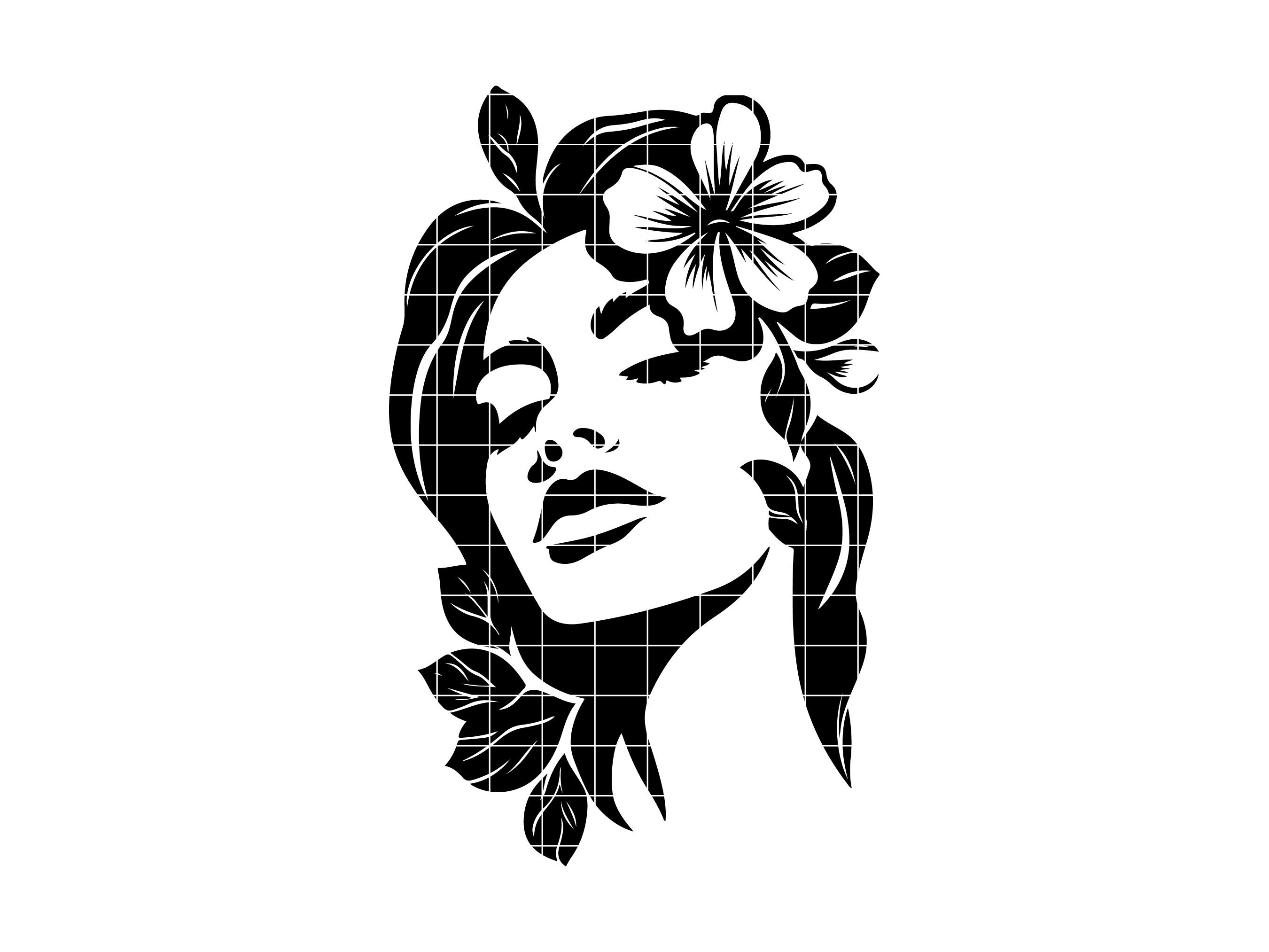 Floral Woman SVG Floral Girl SVG Beautiful Woman SVG Woman - Etsy