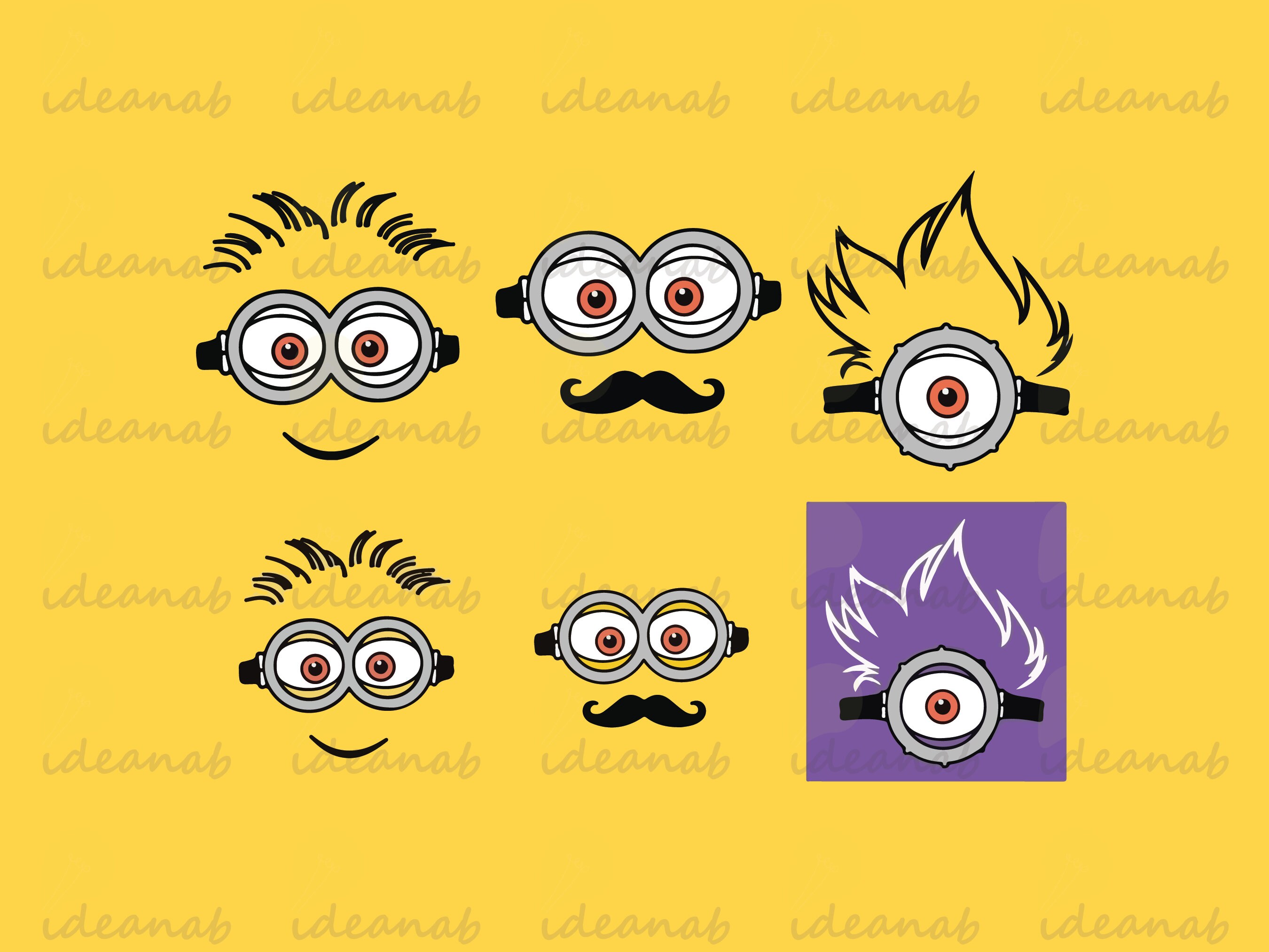 Minion SVG Bundle Minions Face SVG Minions SVG Outline - Etsy México