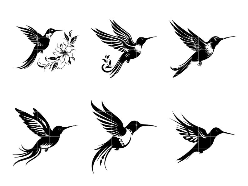 Hummingbird SVG, Bird SVG, Hummingbird Silhouette SVG, Hummingbird ...
