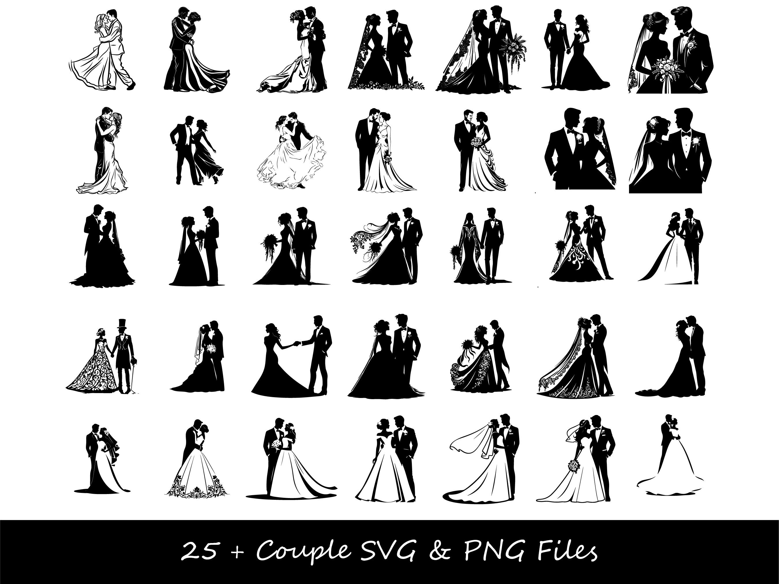 Couple SVG Bundle, Love SVG, Couple Clipart, Black Couple Svg, Couple ...