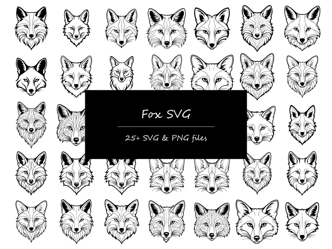 Fox SVG Bundle, Fox SVG, Fox Head SVG, Fox Face Svg, Fox Silhouette Svg ...