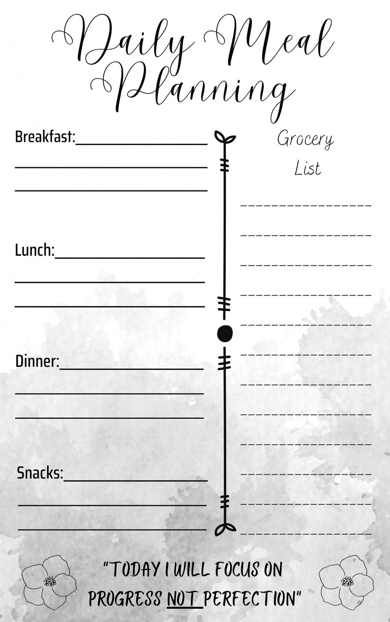 Daily Food Journal, Printable Food Journal, Food Tracking Journal - Etsy
