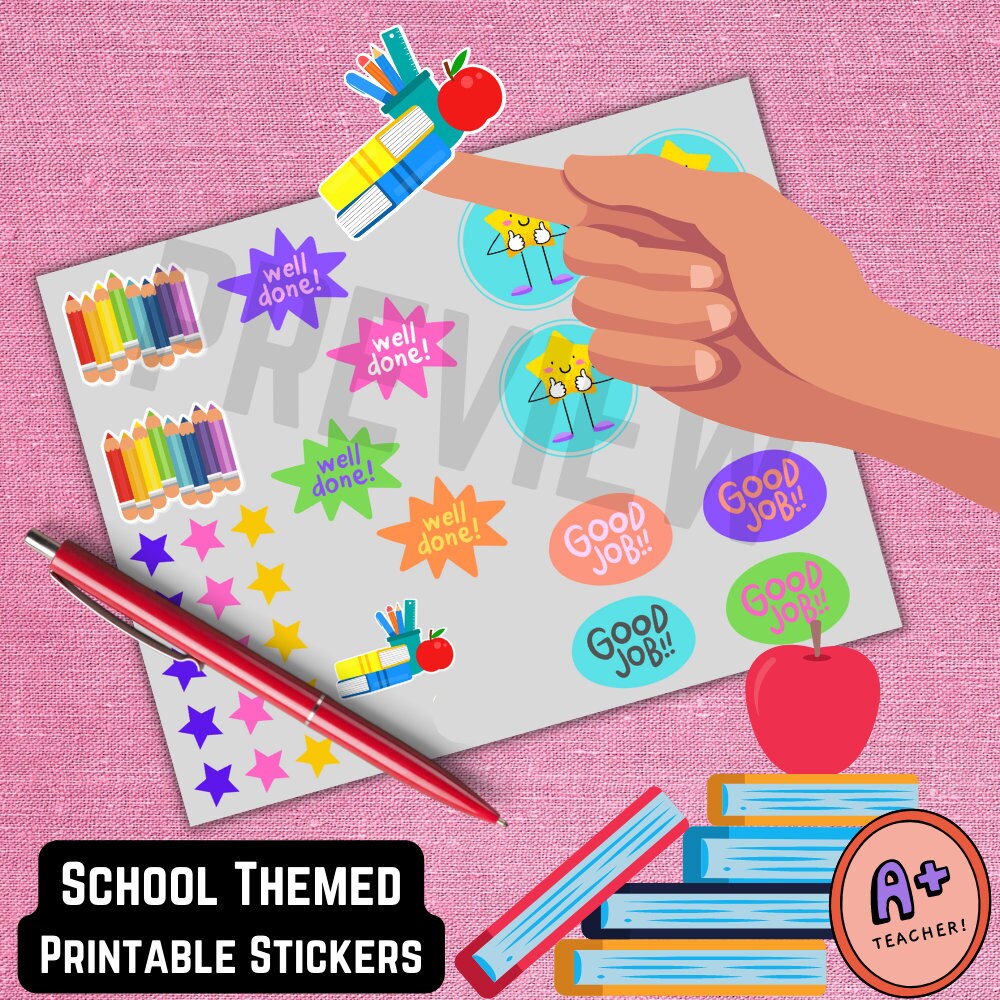 Sticker Sheet for Teachers Grading Stickers Stars for - Etsy Australia