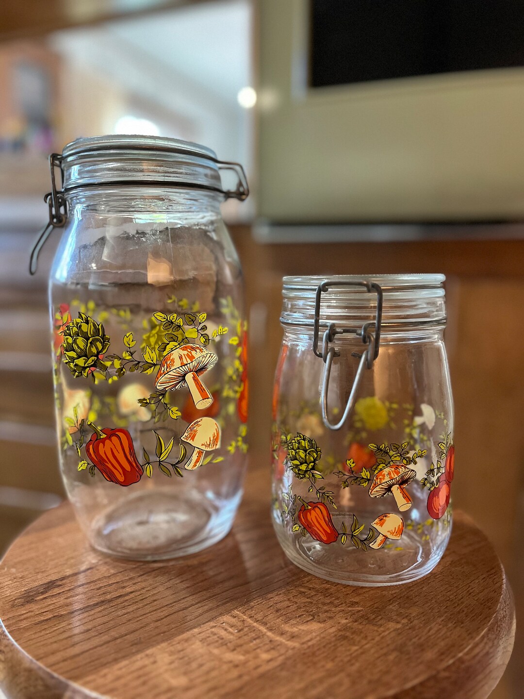 Vintage Set of Mushroom ‘spice of Life’ Jars - Etsy