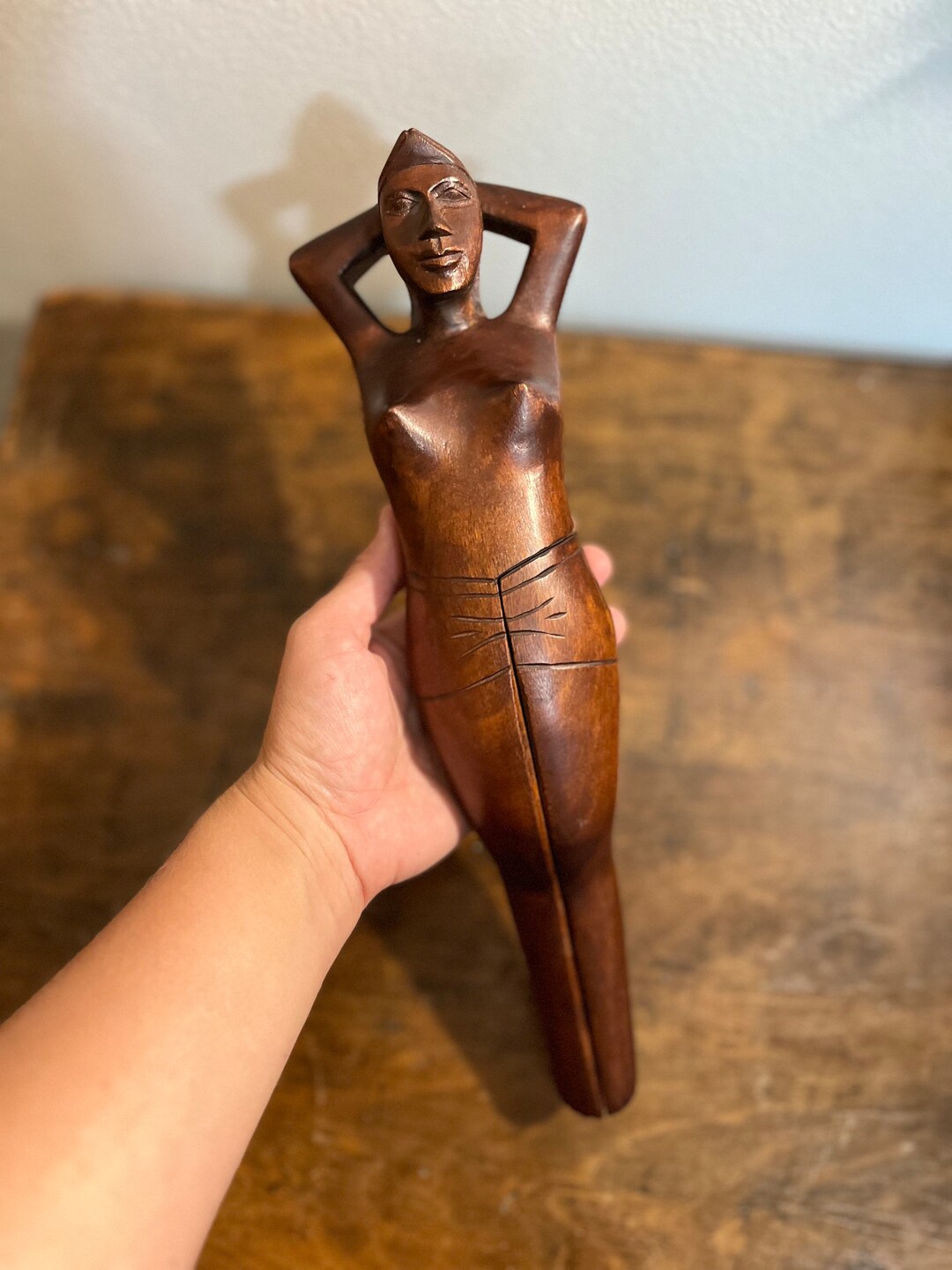 Vintage Wooden Topless Lady Nutcracker - Etsy