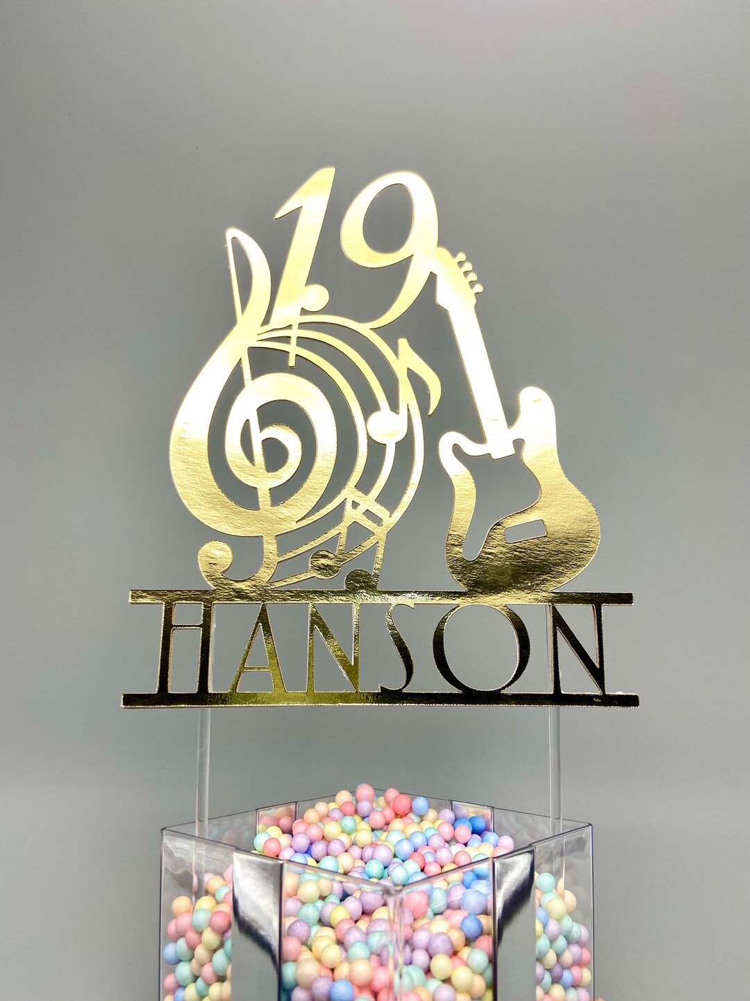 Custom Foil Birthday Cake Topper: Single Layer Party Decoration - Etsy