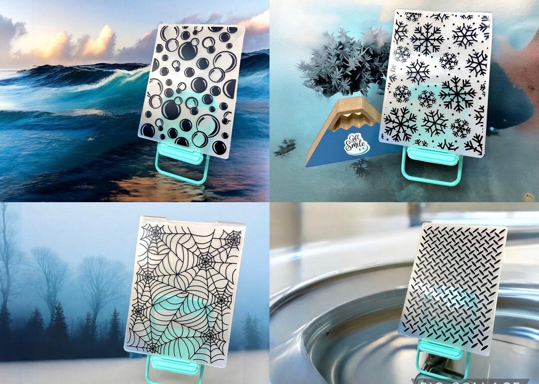 Embossing Folders-steel, Snow, Bubbles, Web, Paper Crafting, Card ...