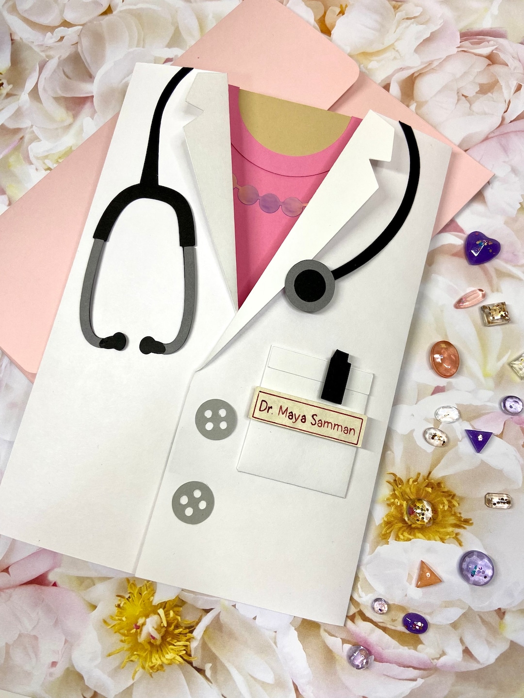 Handmade Personalized Doctor Card: Physician, Medical, Graduation ...