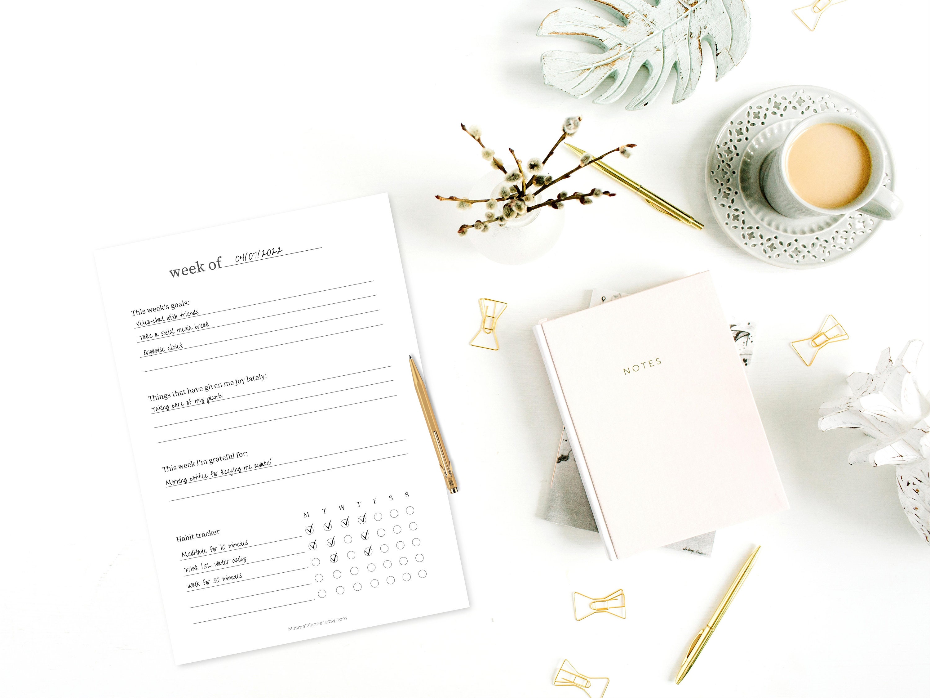 Weekly Gratitude Journal Printable Gratitude Journal - Etsy