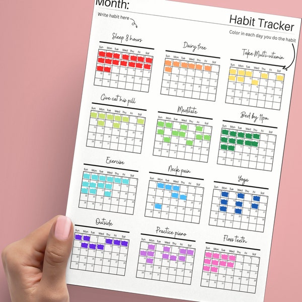 Undated Habit Track - Etsy