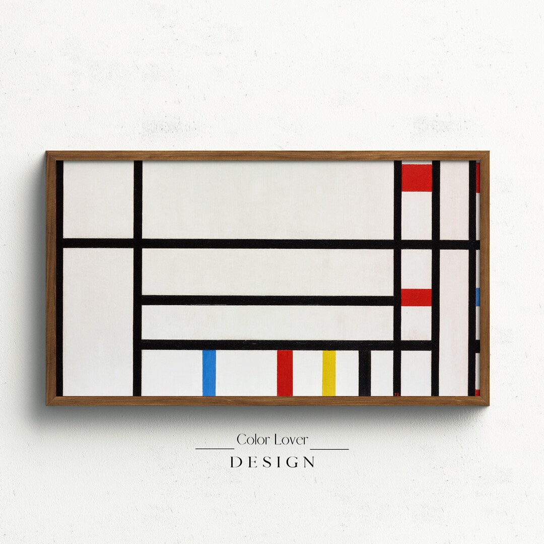 Abstract Frame TV Art | Mondrian Modern Bauhaus Geometric Samsung Frame ...