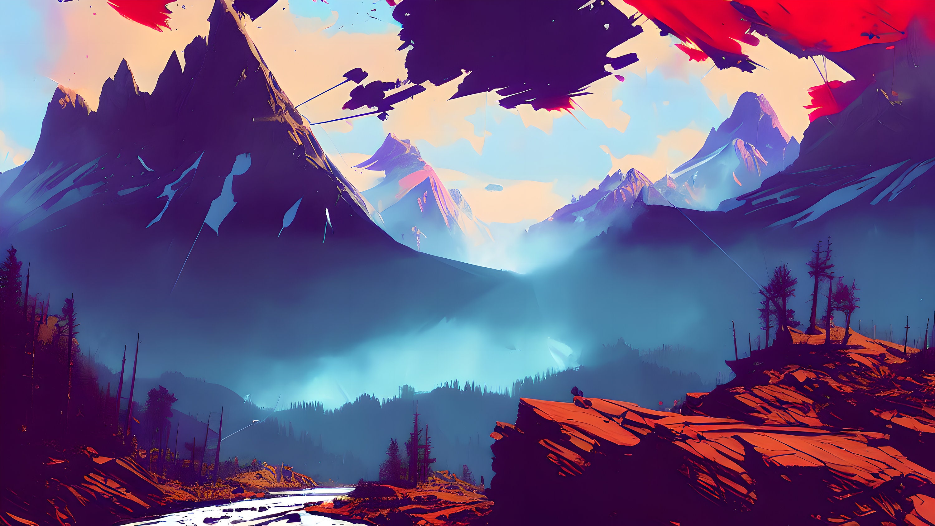 Abstract Western Mountain Pack #2, Backgrounds for PC, Laptop, Tablet ...