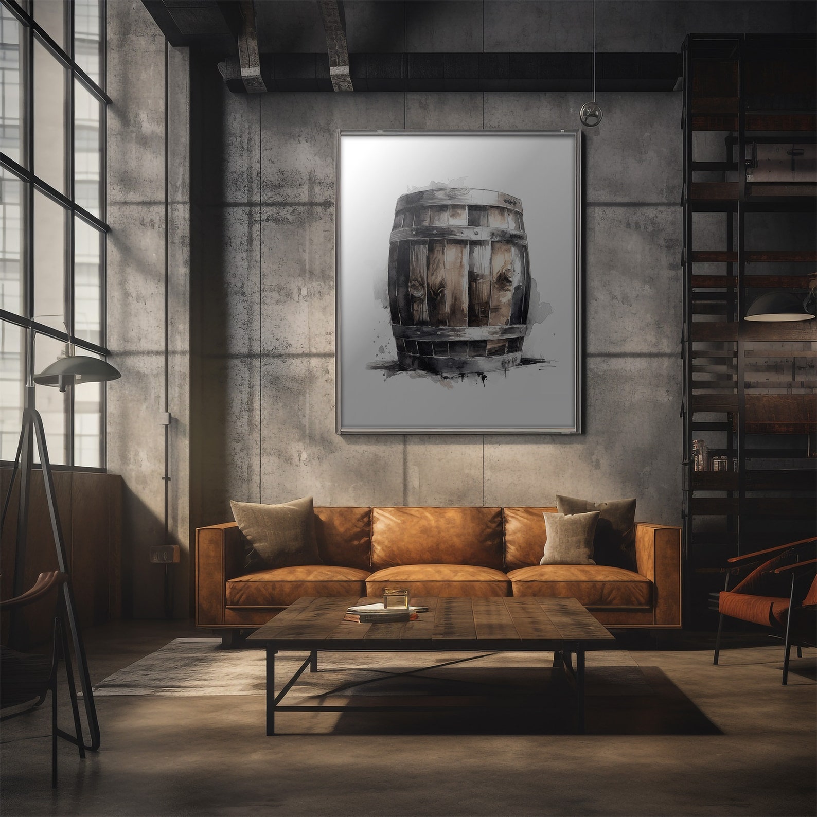 Whiskey Barrel | Printable Art | Digital Download | Watercolor - Etsy