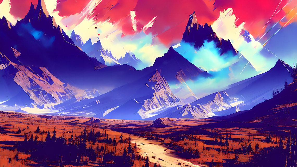 Abstract Western Mountain Pack 2, Backgrounds for PC, Laptop, Tablet ...
