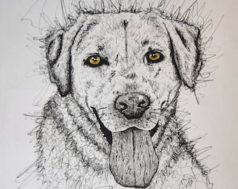 A4 Custom Pet Portrait | Custom Dog Portrait| Pet Commission | Custom ...
