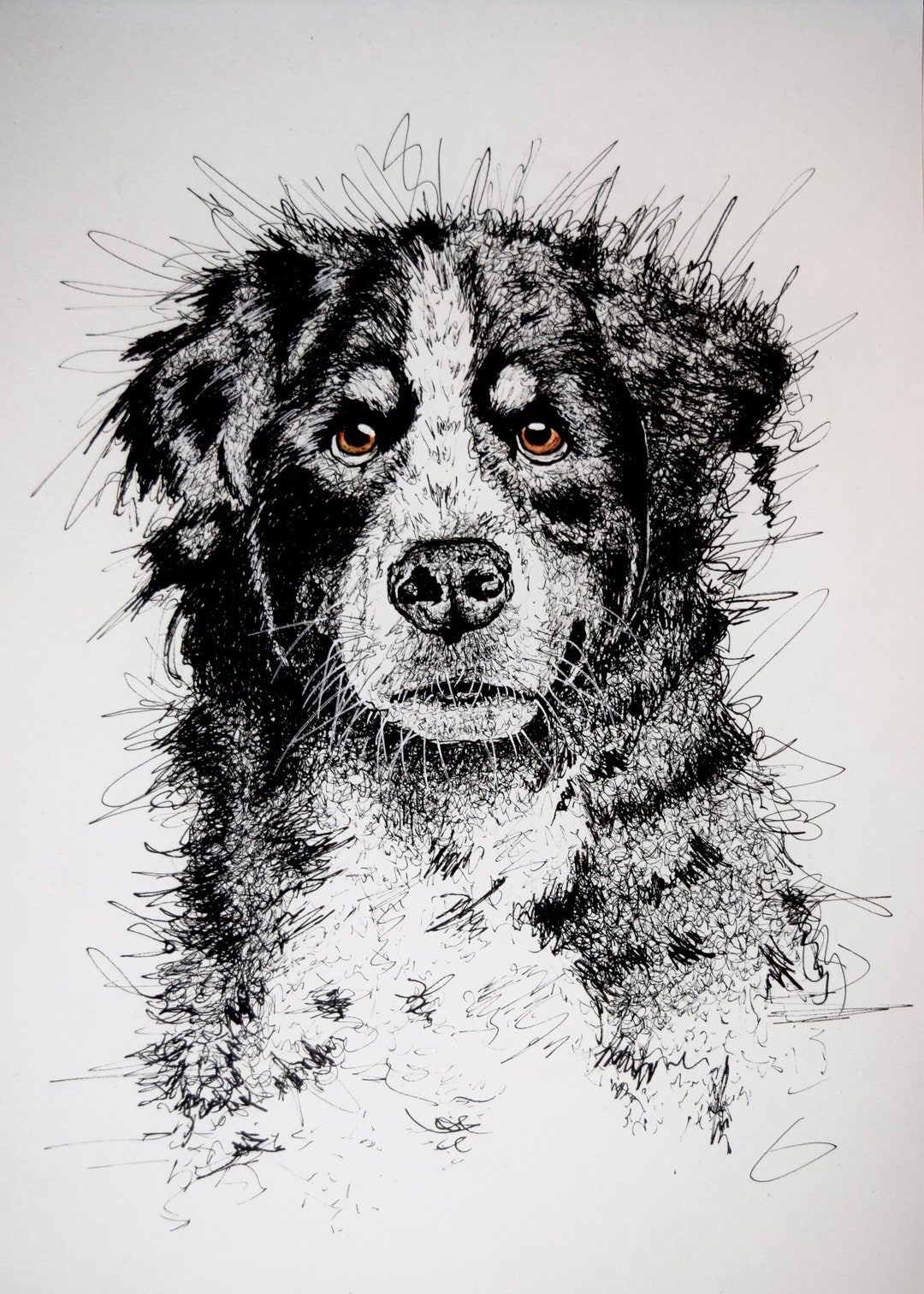 A4 Custom Pet Portrait | Custom Dog Portrait | Commission Pet Art ...