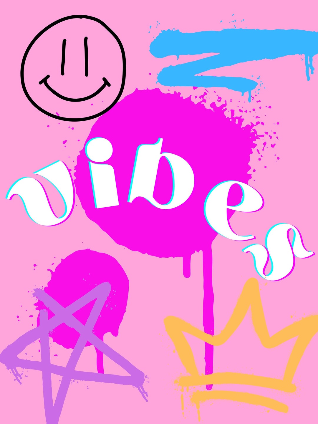 Graffiti Vibes Poster - Etsy