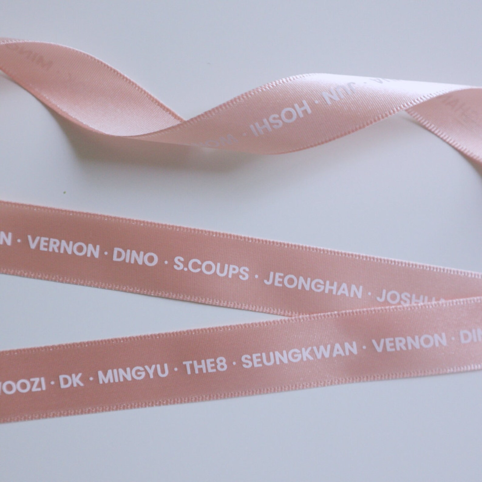SEVENTEEN Member Ribbon | CARAT | Rose Quartz & Serenity | Kpop Merch ...