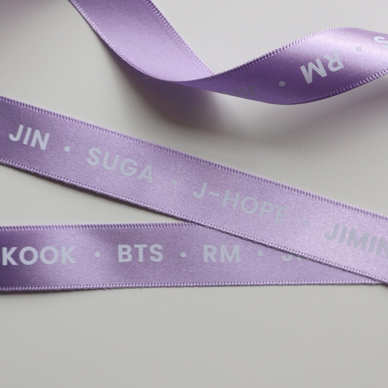 BTS Member Ribbon Borahae Ver. ARMY Kpop Merch Army - Etsy