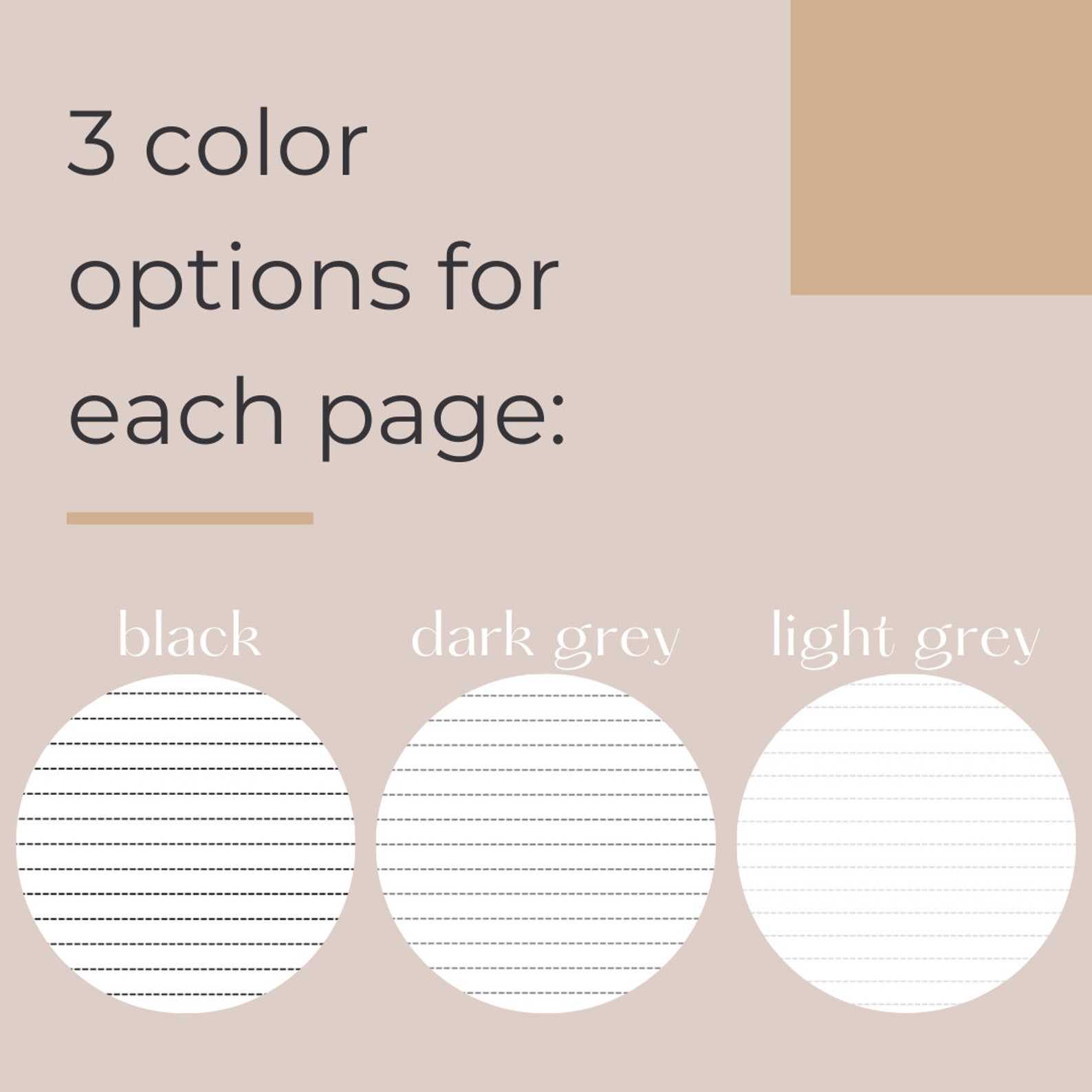 Printable Lined Paper Pages - Set of 3 - for Printing / Notes / Planner ...