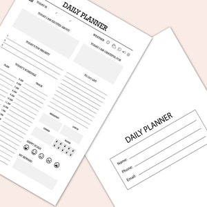 Daily Planner Printable Undated Hourly Planner Daily - Etsy