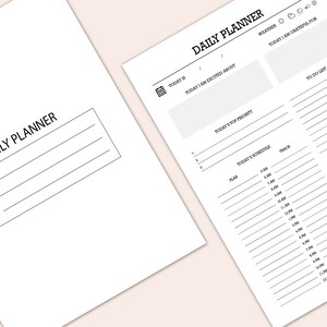 Daily Planner Printable Undated Hourly Planner Daily - Etsy
