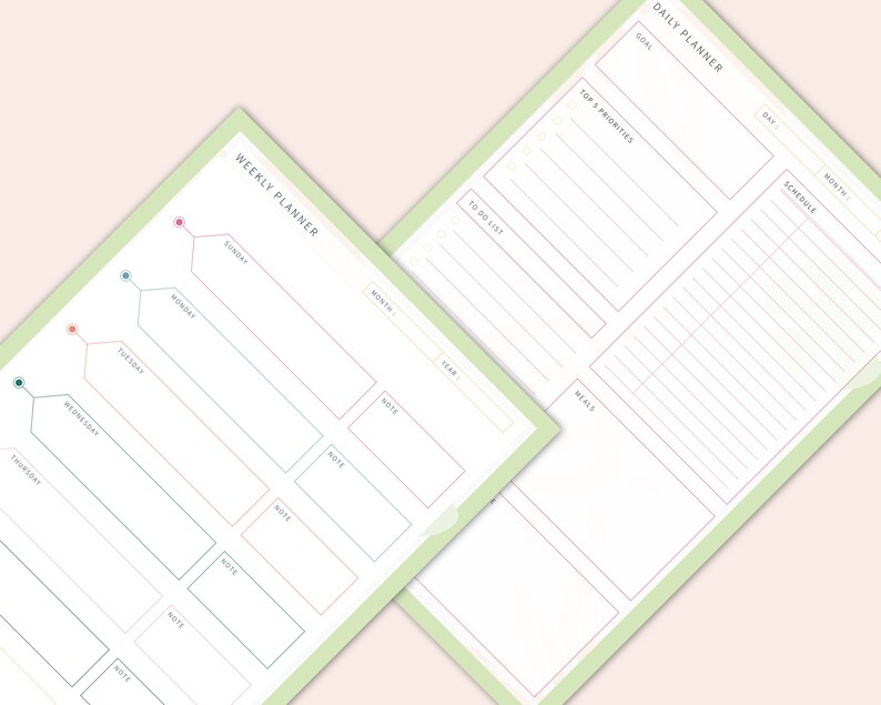 Daily Planner Printable Undated Hourly Planner Daily - Etsy