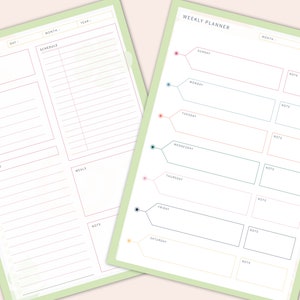 Daily Planner Printable Undated Hourly Planner Daily - Etsy