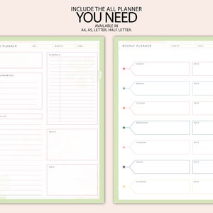 Daily Planner Printable Undated Hourly Planner Daily - Etsy
