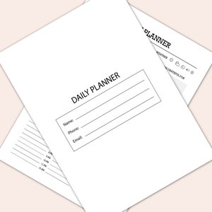 Daily Planner Printable Undated Hourly Planner Daily - Etsy