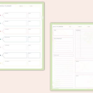 Daily Planner Printable Undated Hourly Planner Daily - Etsy