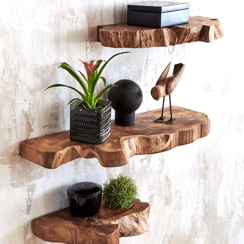 Live Edge Floating Shelf - Etsy