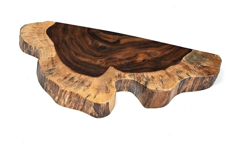 Natural Wood Live Edge Shelf Rustic Handcrafted Floating Display Shelf ...