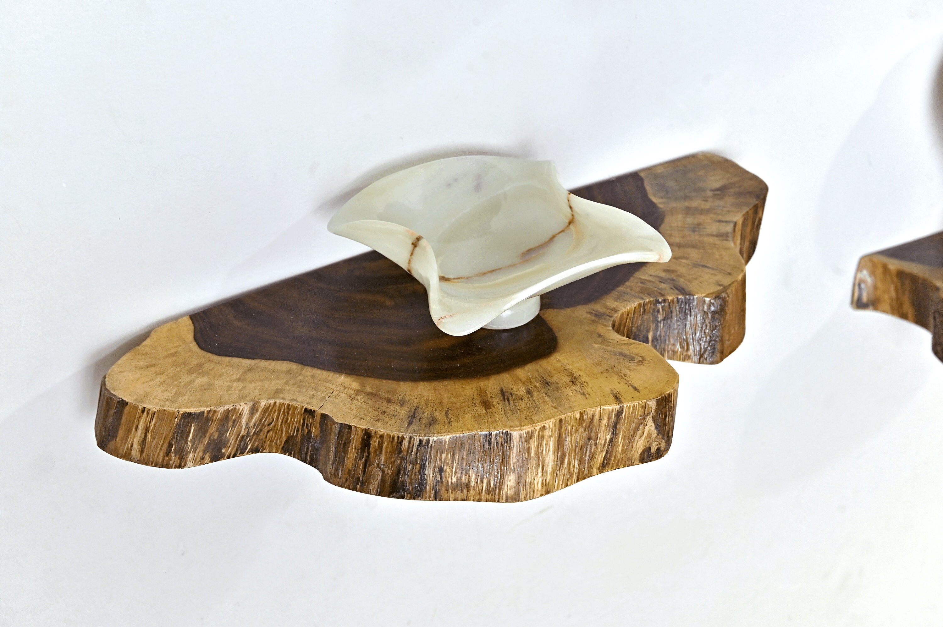 Natural Wood Live Edge Shelf Rustic Handcrafted Floating Display Shelf ...