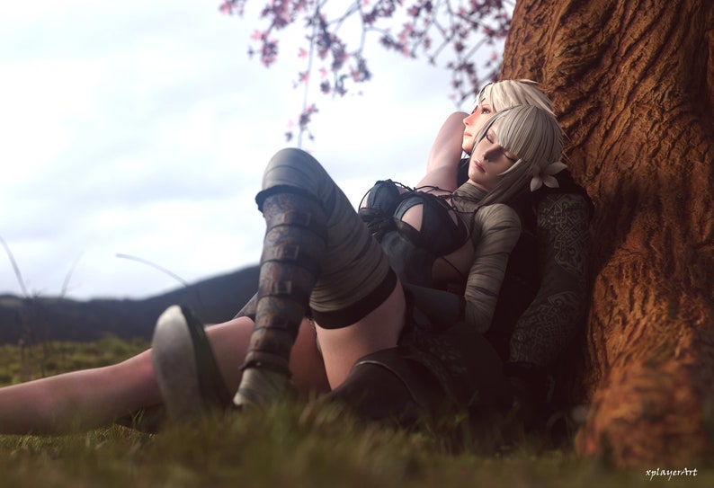 Nier Replicant Brother Nier and Kaine Poster, Wall Art, Nier Automata ...