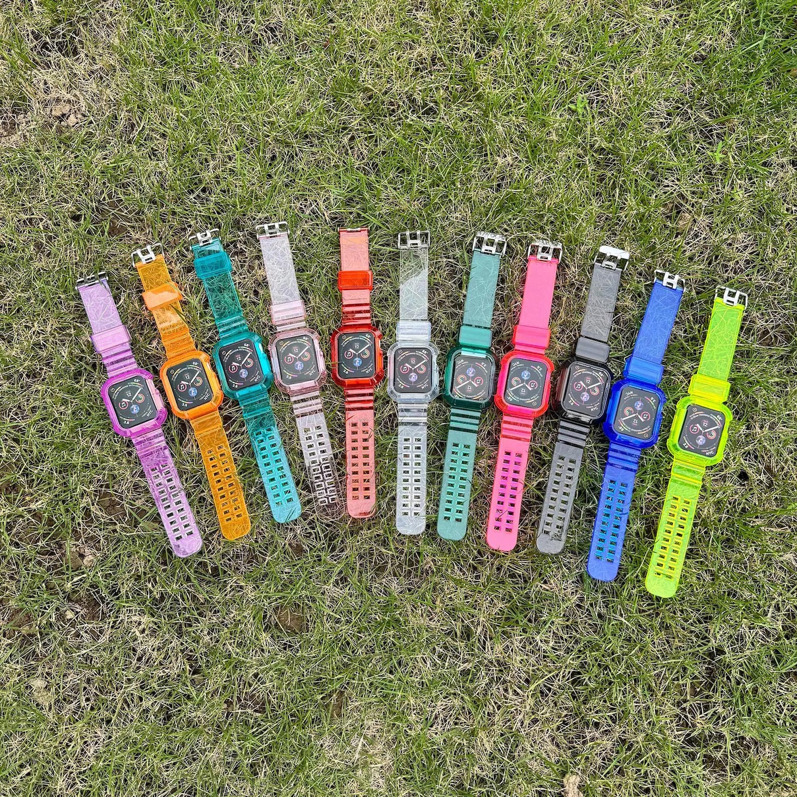 Transparent TPU Colors Case Band Apple Watch Ultra 38-49mm All in One ...