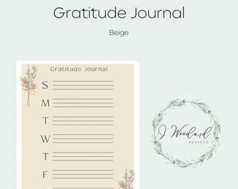 Gratitude Journal Printable Journal Digital Download Journal ...
