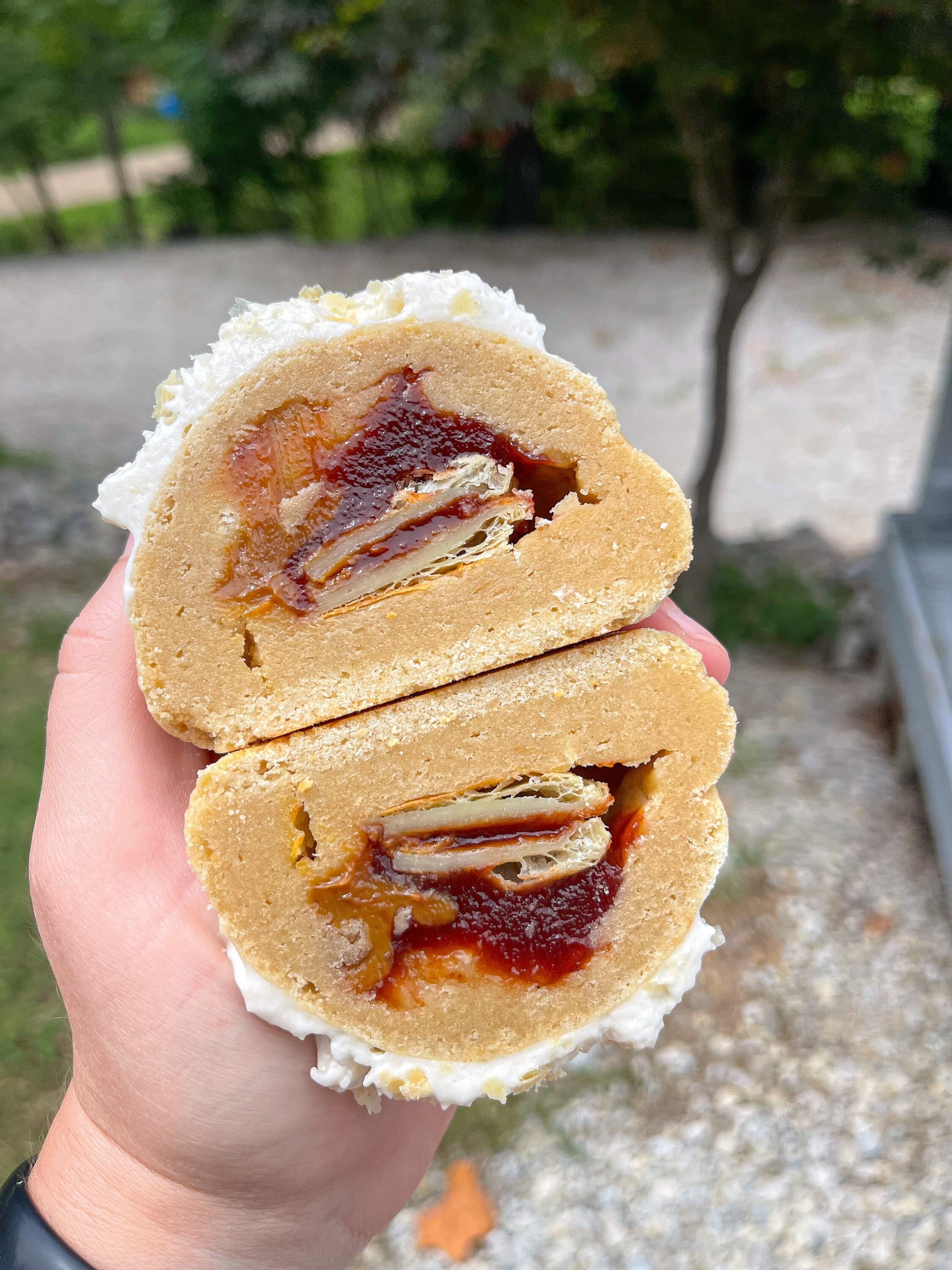 Guava Pastry and Dulce De Leche Stuffed Cookie Recipe Topped with Cream ...