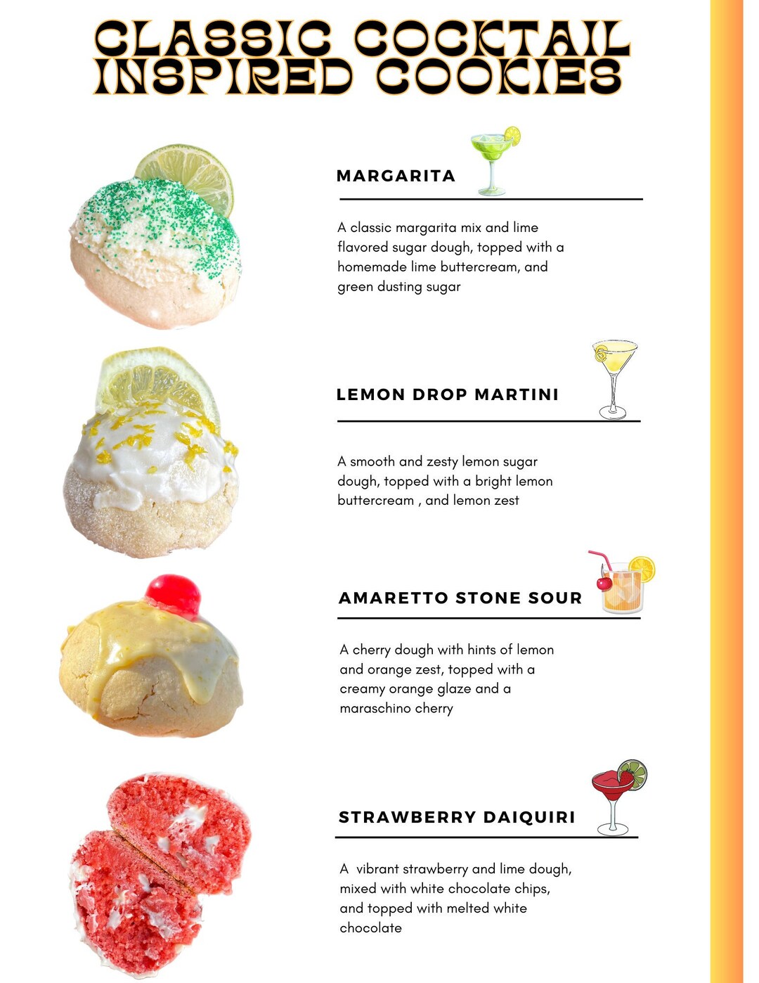 Classic Cocktails Inspired Cookie Recipes | Margarita Cookie Recipe ...