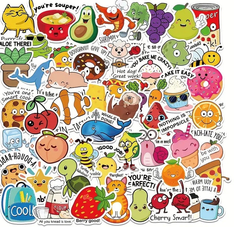 Cute Cartoon Anime Stickers | Teacher Stickers| Funny Stickers ...