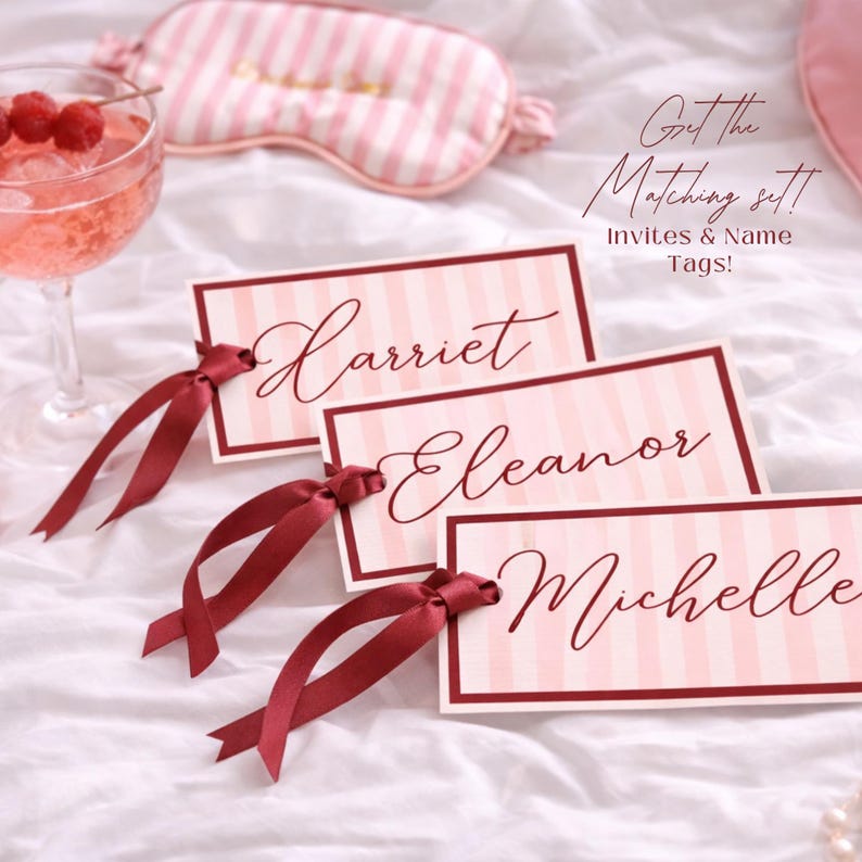Victoria Secret Galentines Invitation & Name Tag Bundle | Cosy Girls ...