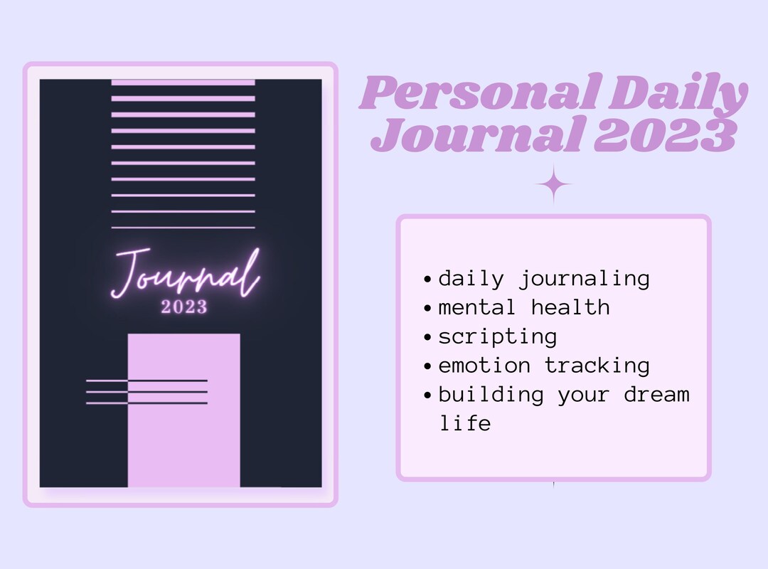 Personal Daily Journal 2023 for Mental Health, Journaling, Scripting ...