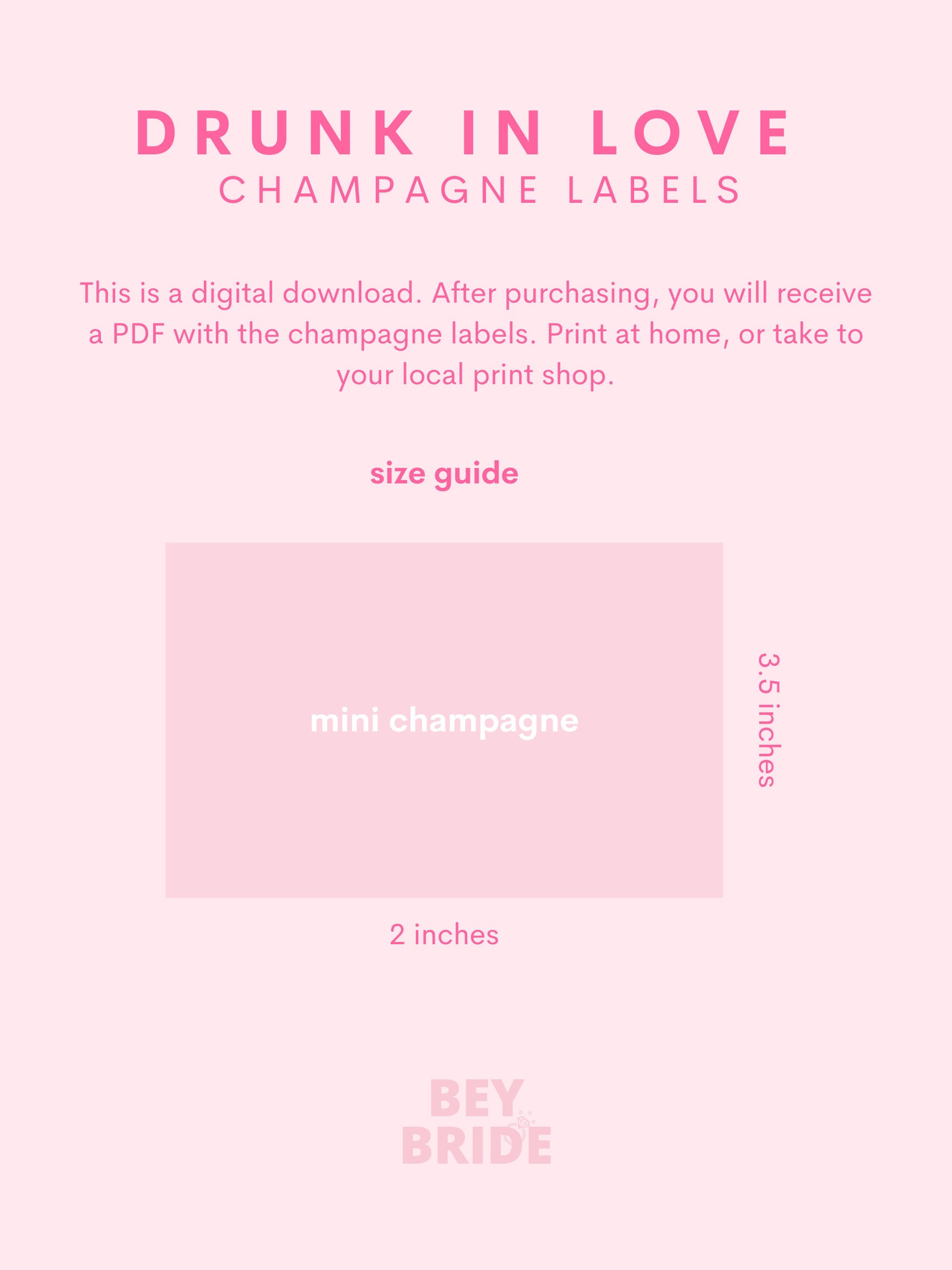 Drunk in Love Bachelorette Champagne Label - FEYONCE Bridesmaid ...