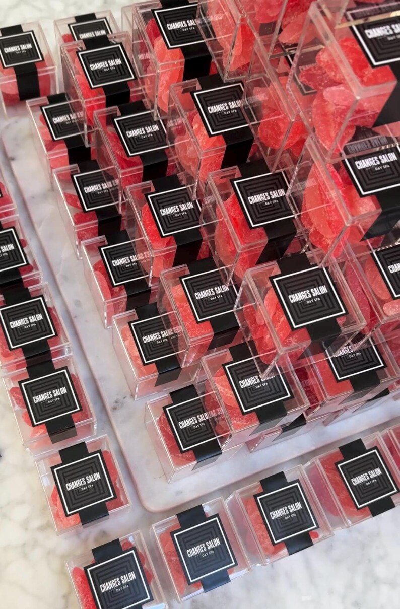 Personalized Bridal Shower Favor Boxes Clear Candy Box Favor for Wedding Candy Favor Containers ...