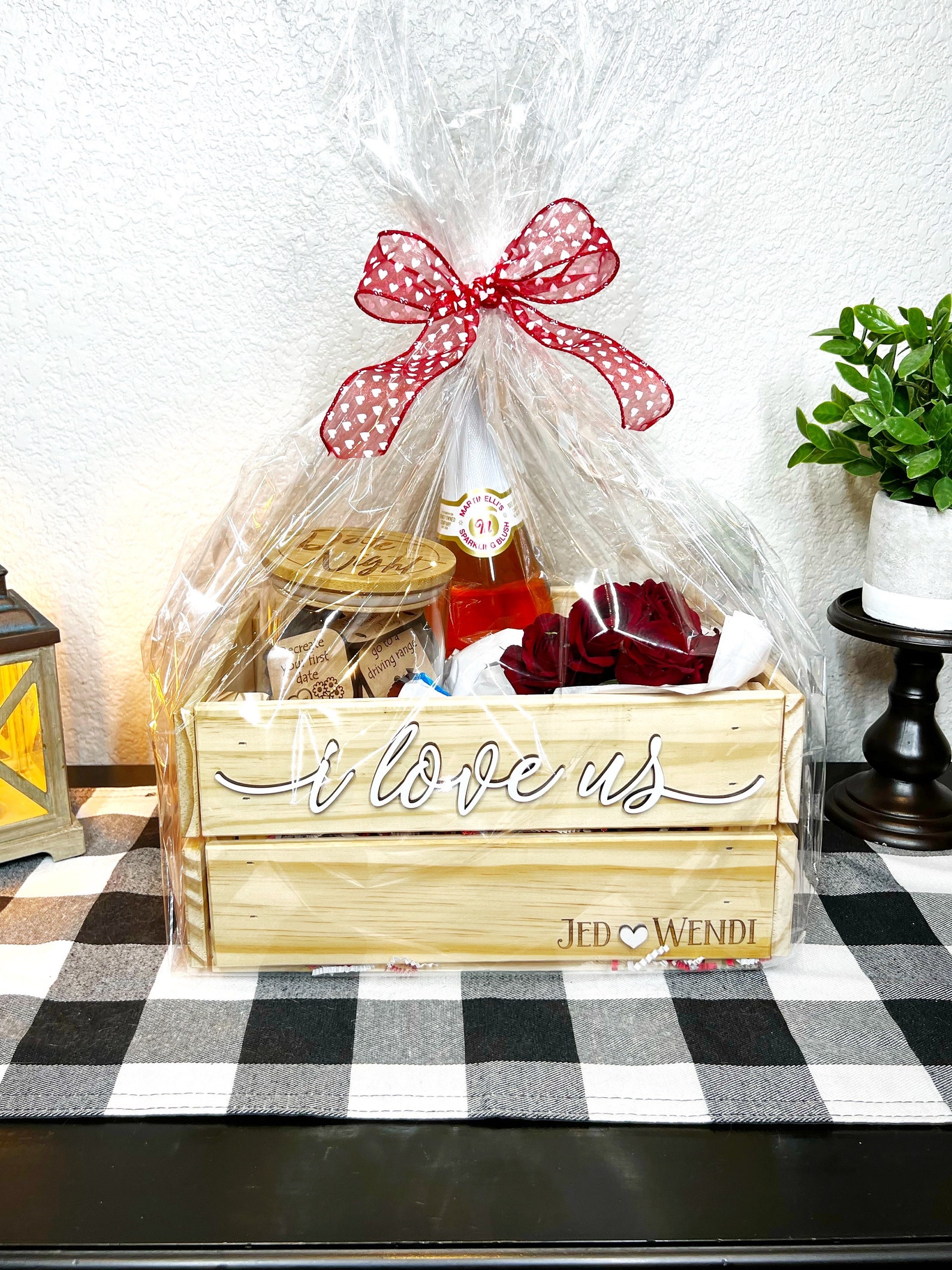 Personalized Storage Crate Gift Basket/personalized Wedding Gift ...